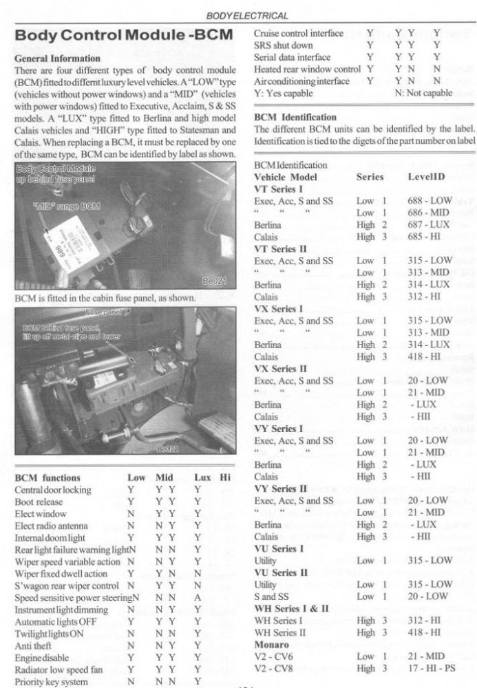 Holden Commodore VT - Wiring Diagrams - Mark Dewhurst Automotive ...